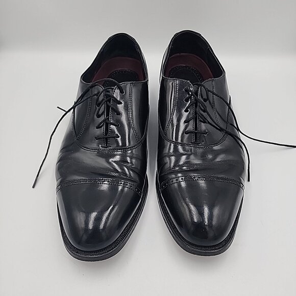 Florsheim | Shoes | Florsheim Oxford Black Leather Cap Almond Toe Lace ...